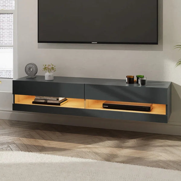 Callum Floating TV Unit for TVs up to 65" - Anthracite | Floating TV ...