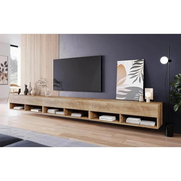 Cole Floating TV Unit for TVs up to 88" - Chestnut | Floating TV Units ...