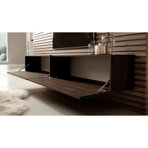 Ayla Floating TV Unit for TVs up to 88" - Walnut | Floating TV Units ...