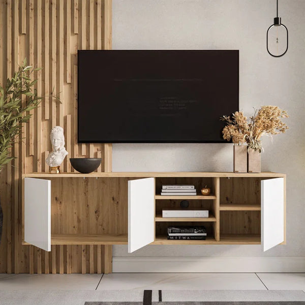Jaxon Floating TV Unit for TVs up to 70" - White | Floating TV Units ...