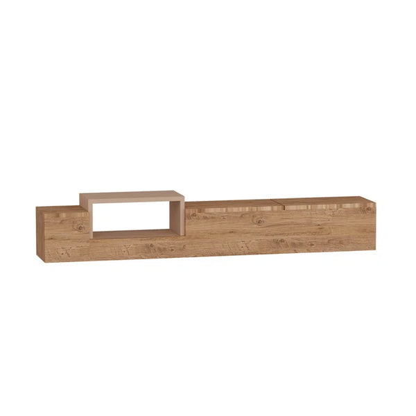 Tilly Floating TV Unit for TVs up to 65" - Atlantic Pine & Beige ...