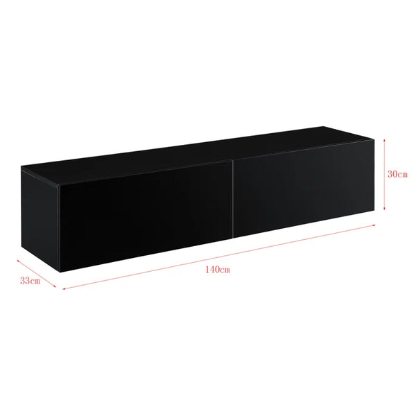 Levi Floating TV Unit for TVs up to 65" - Black | Floating TV Units ...