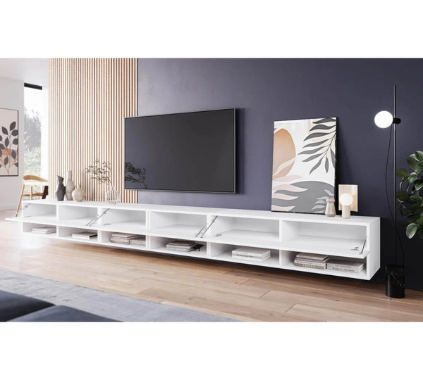 Sienna TV Console for TVs up to 88" - White - Floating TV Units