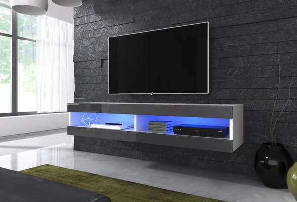 Kane Floating TV Unit - White & Grey | Floating TV Units - Floating TV ...