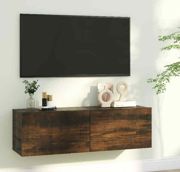 Eisler Floating TV Unit for TVs up to 50" - Rustic Brown | Floating TV ...