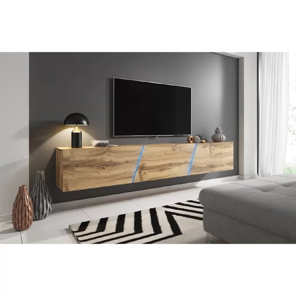 Lyla Floating TV Unit for TVs up to 88" - Oak | Floating TV Units ...