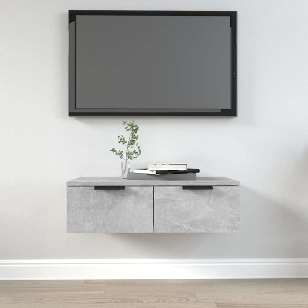 Remi Floating TV Unit for TVs up to 46" - Concrete Grey | Floating TV ...