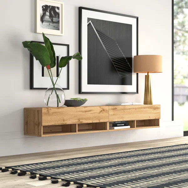 Raul Floating TV Unit for TVs up to 88" - Wotan Oak | Floating TV Units ...