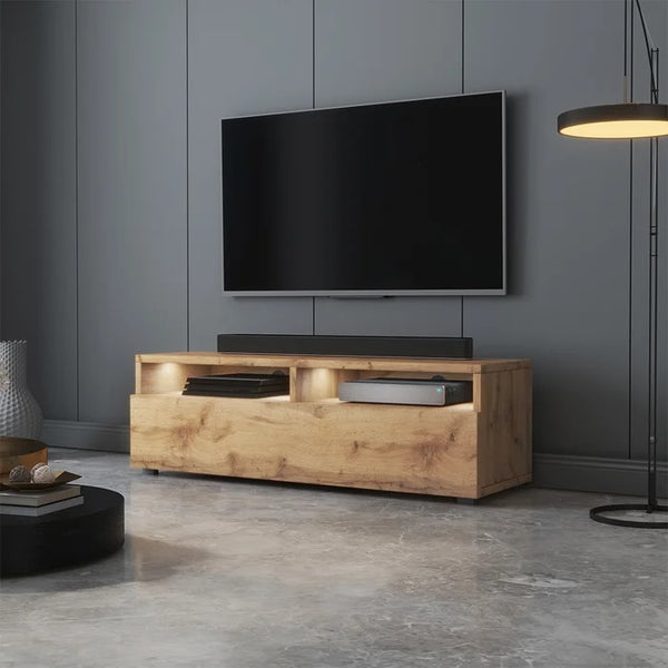 Gradas Floating TV Unit for TVs up to 46" - Wotan Oak | Floating TV ...