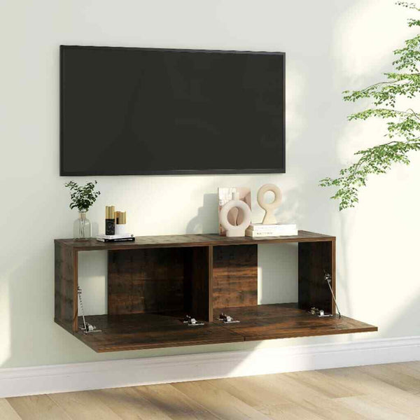 Eisler Floating TV Unit for TVs up to 50" - Rustic Brown | Floating TV ...