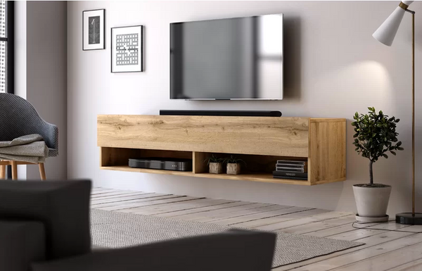 Zenith Floating TV Unit - Oak | Floating TV Units - Floating TV Units