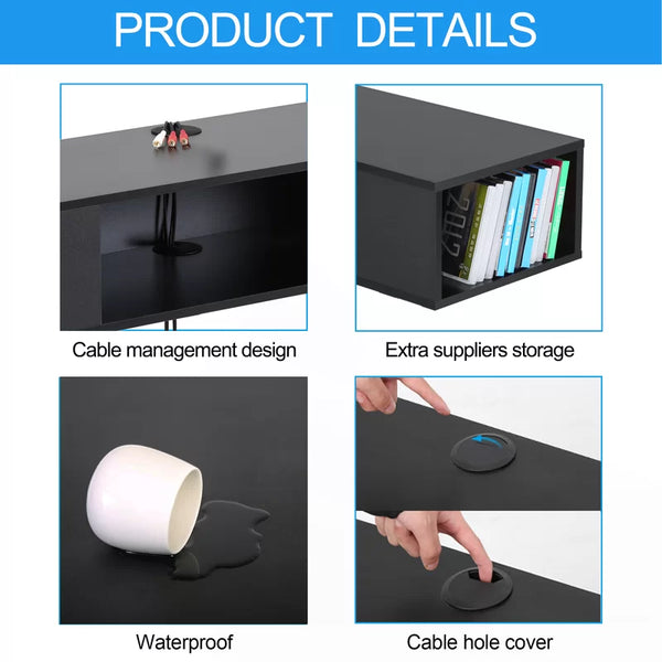 Barr Floating TV Unit for TVs up to 55" - Matte Black | Floating TV ...