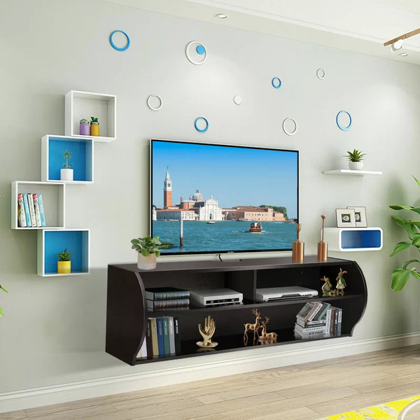 Oslo Floating TV Unit for TVs up to 55" - Dark Brown | Floating TV ...