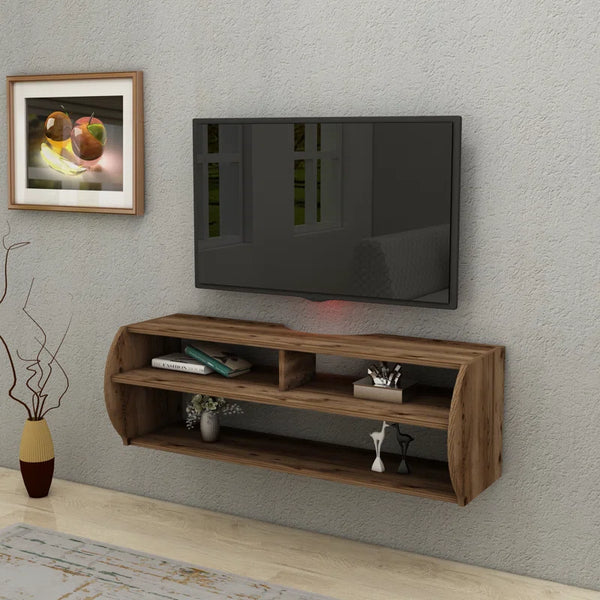 Moyer Floating TV Unit for TVs up to 50" - Light Walnut | Floating TV ...