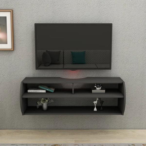 Moyer Floating TV Unit for TVs up to 50" - Anthracite | Floating TV ...